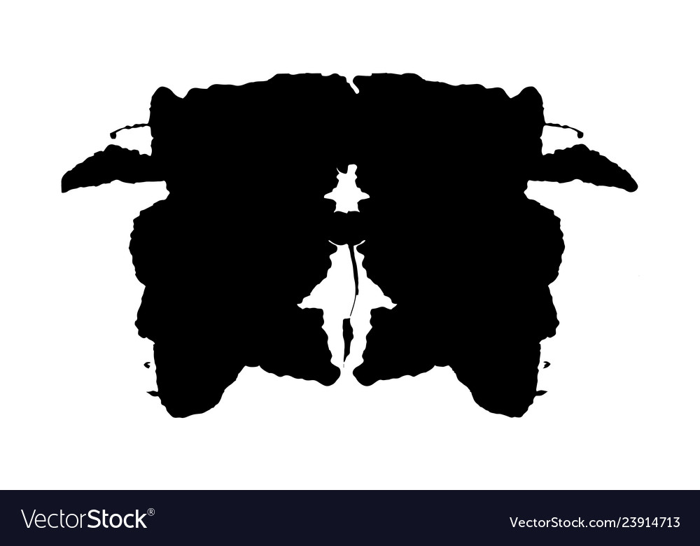 Rorschach inkblot test random Royalty Free Vector Image