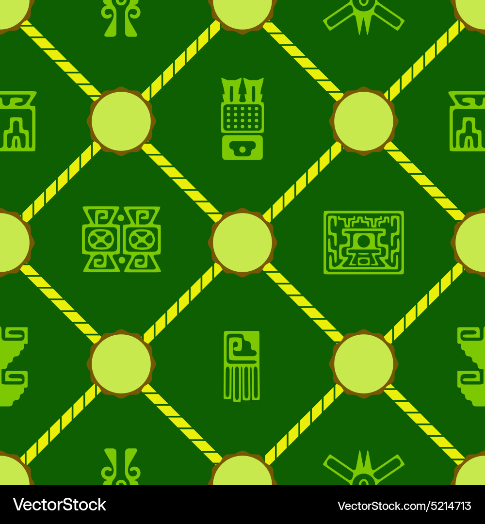 Seamless background with american indians relics Vector Image