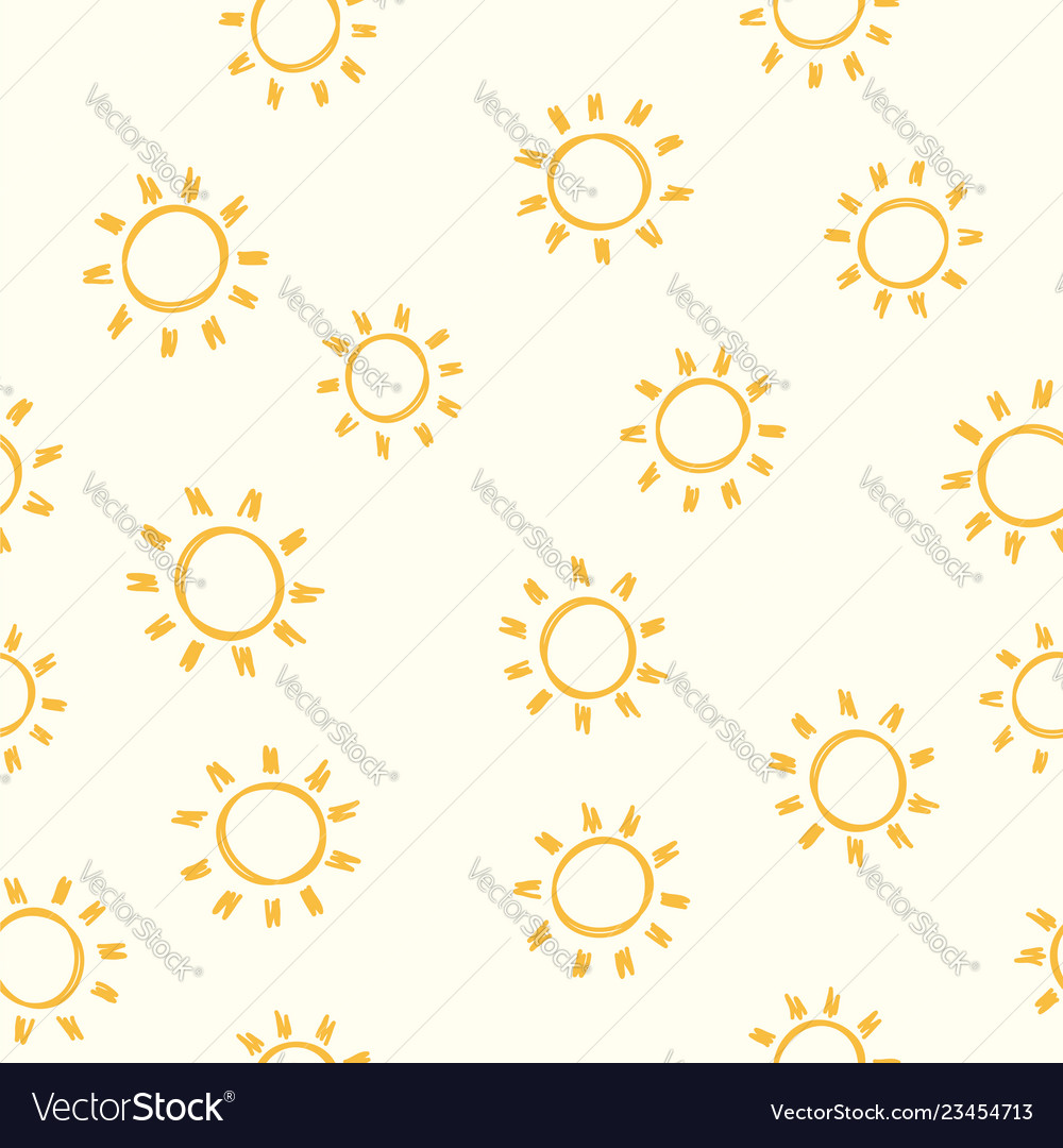 Seamless sun pattern Royalty Free Vector Image