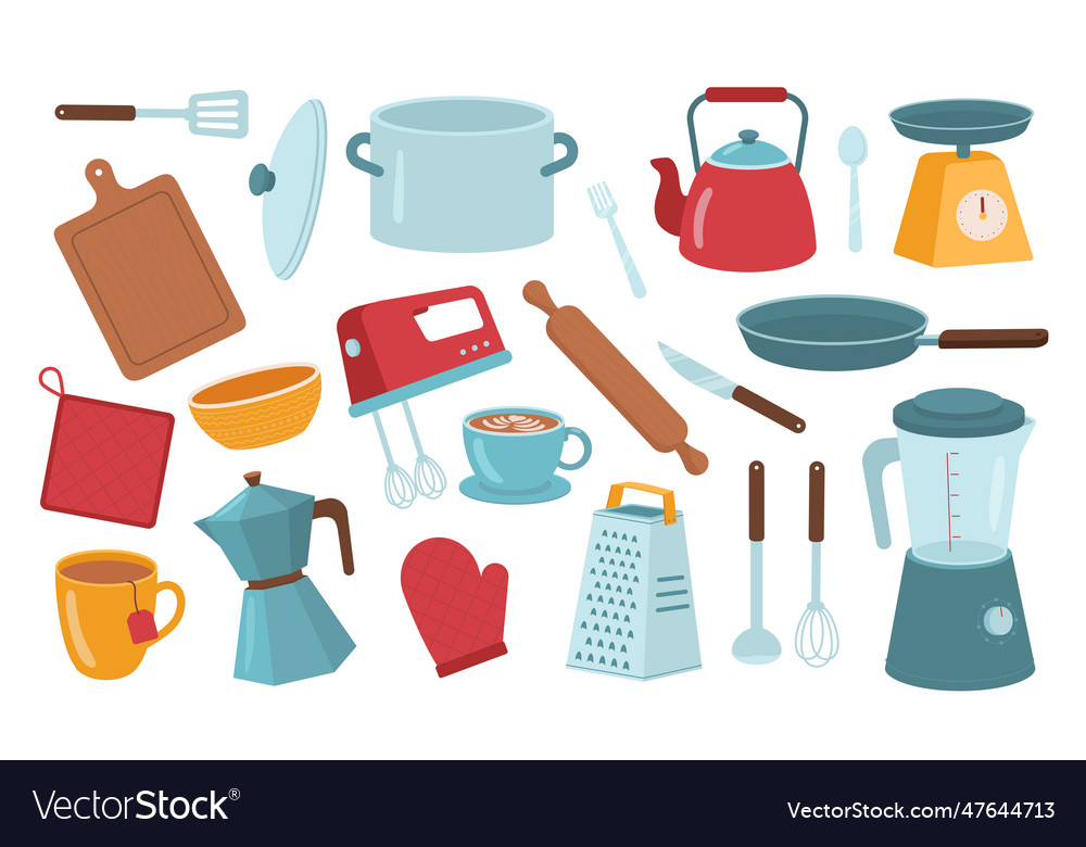 Set of kitchen elements Royalty Free Vector Image