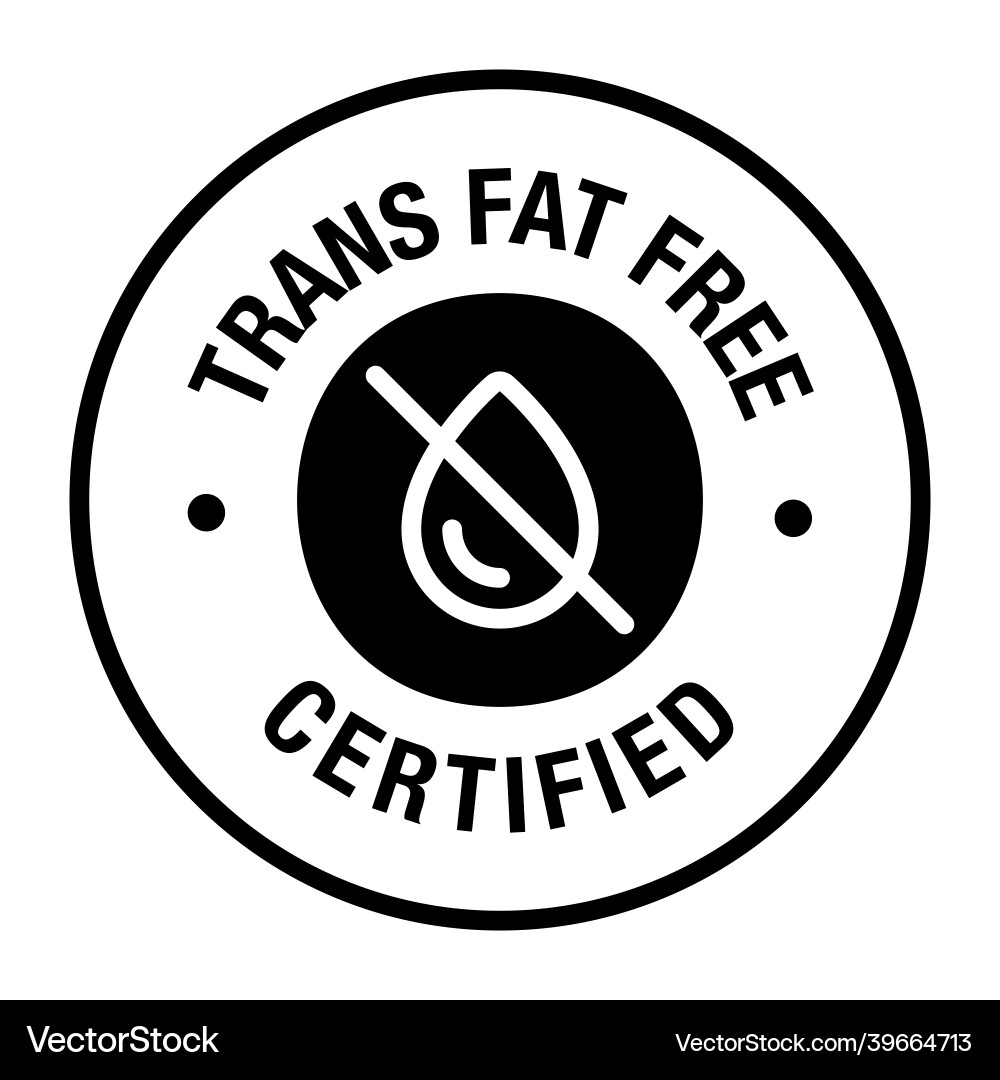 Trans fat free icon badge logo design Royalty Free Vector