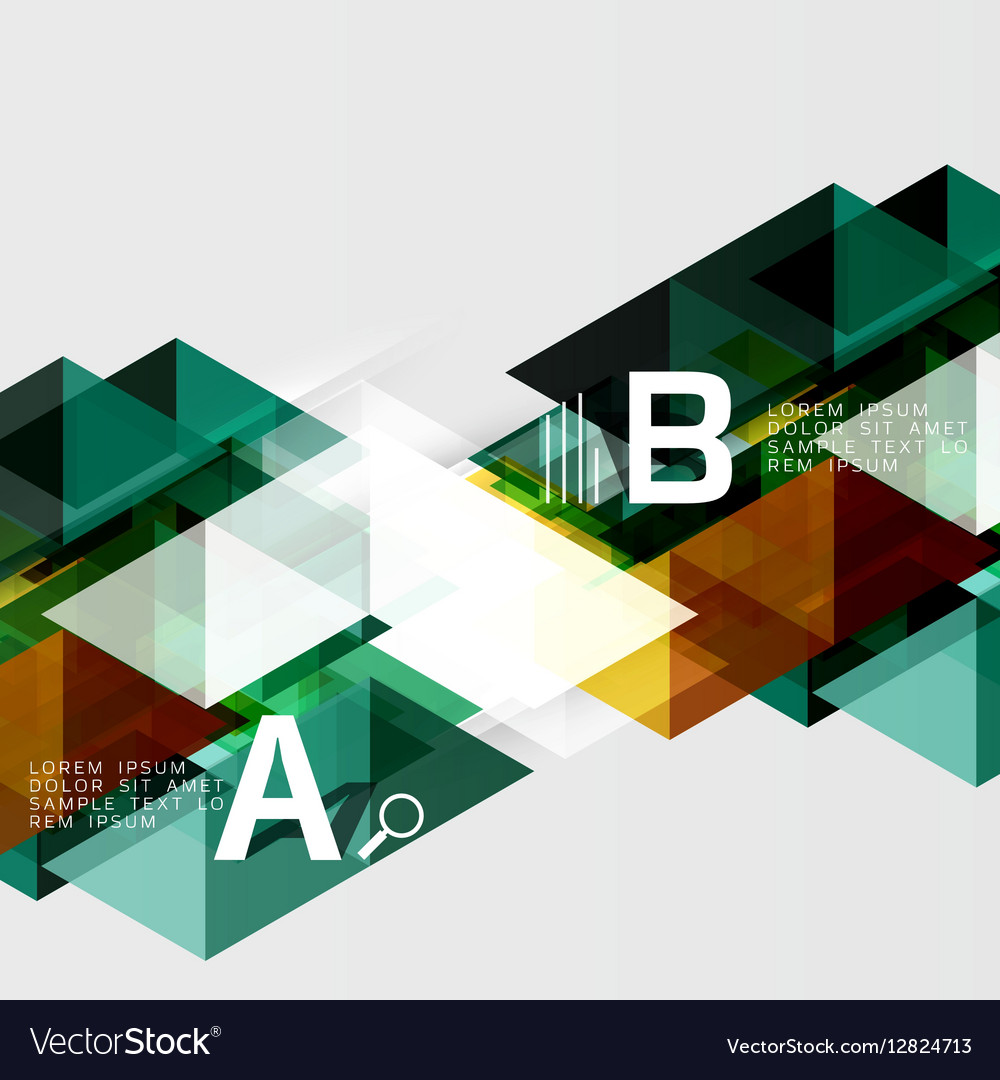 Triangle composition Royalty Free Vector Image