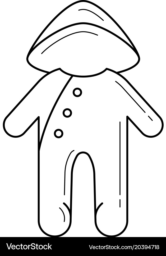 Baby sleepsuit line icon Royalty Free Vector Image