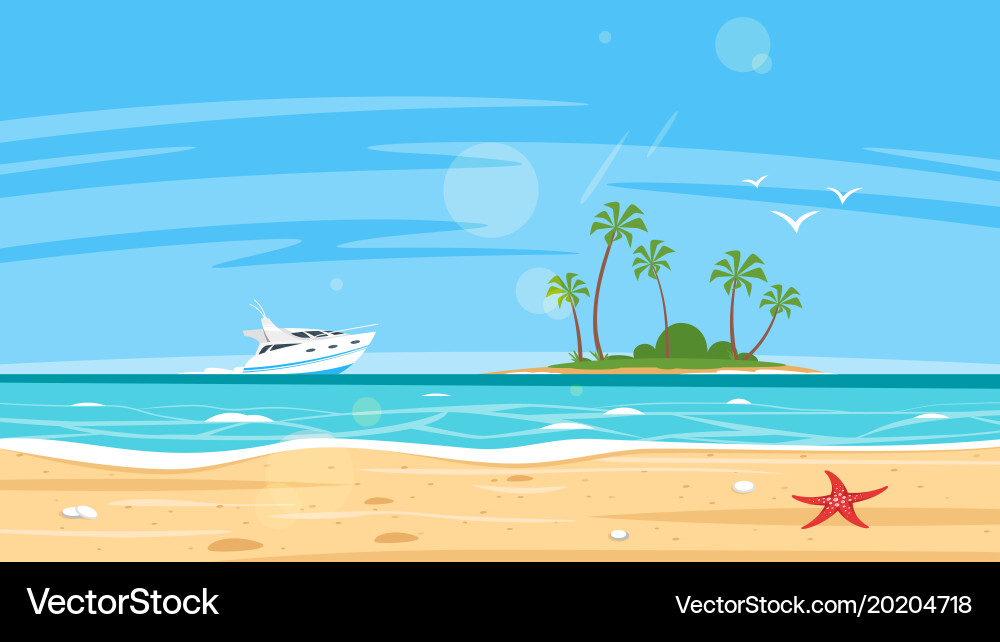 Background of sea shore Royalty Free Vector Image