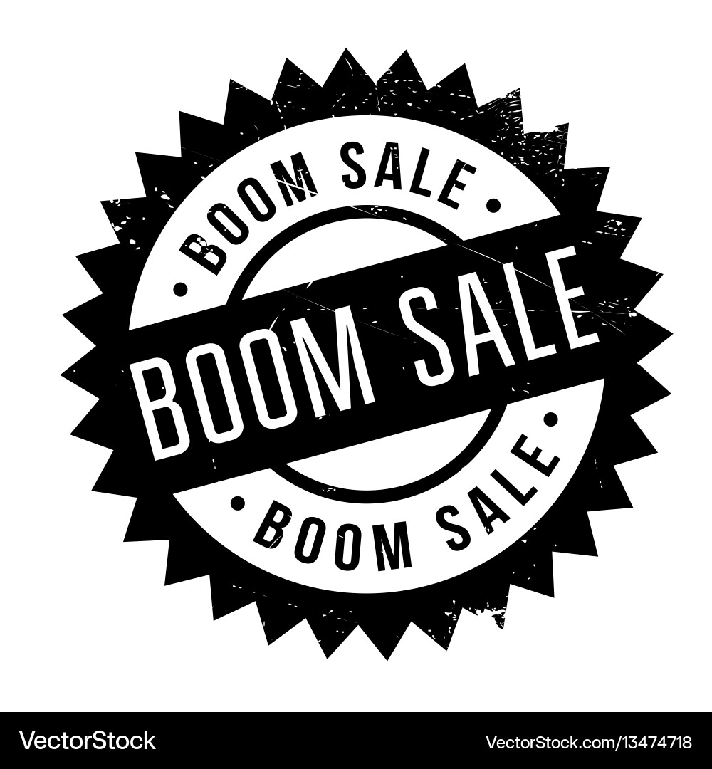 Boom sale rubber stamp Royalty Free Vector Image