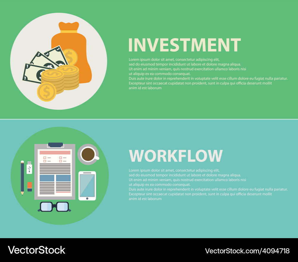 Flat design concepts for business finance Vector Image