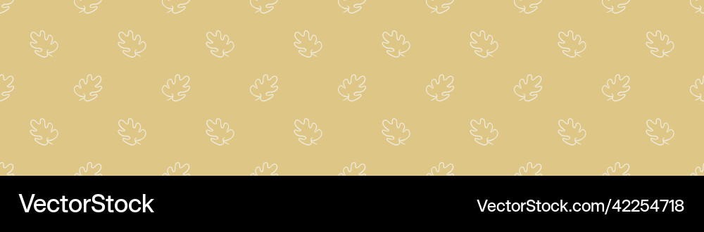 Gender neutral foliage seamless border Royalty Free Vector