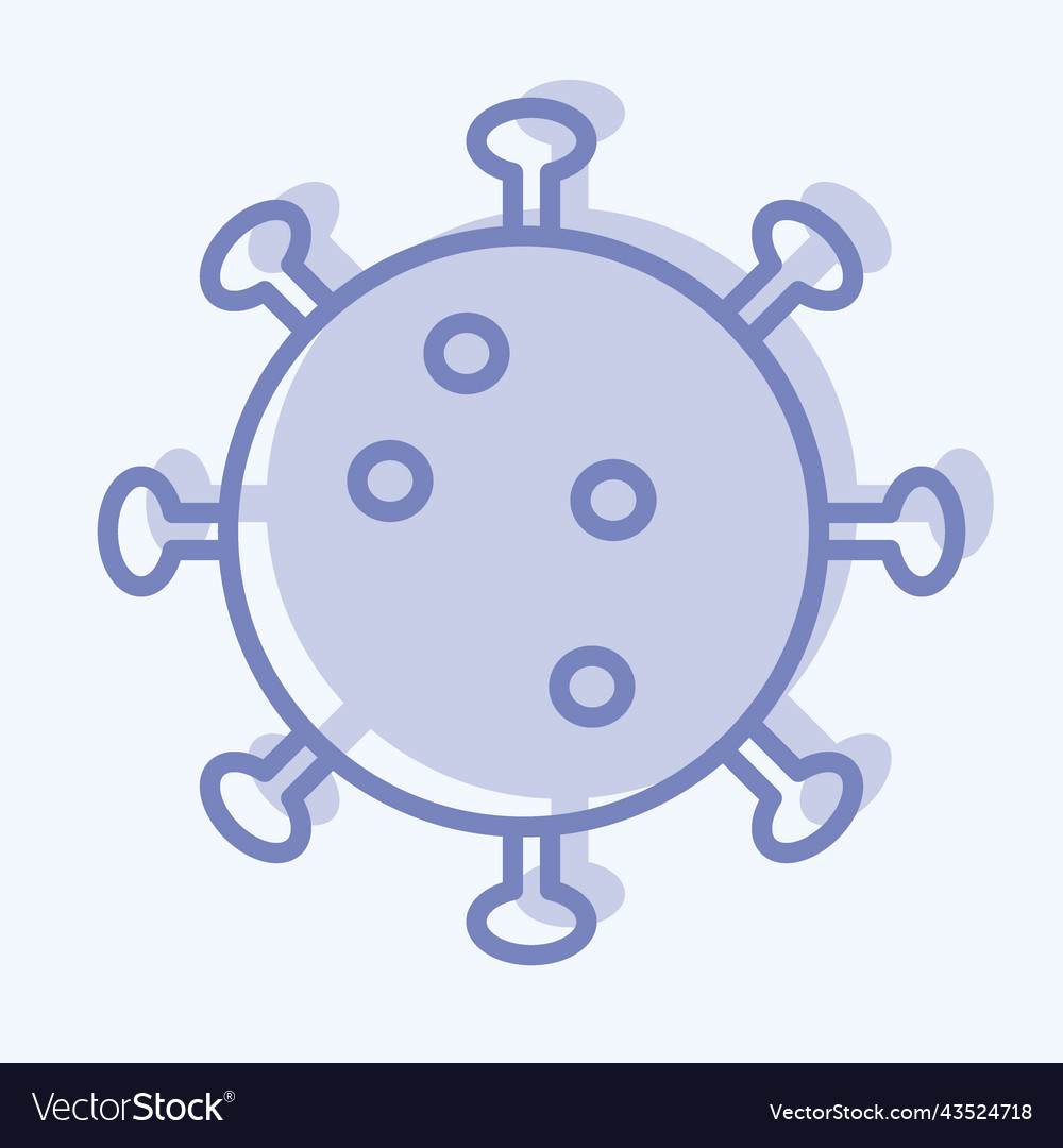 Icon flu virus suitable for flu symbol two tone Vector Image