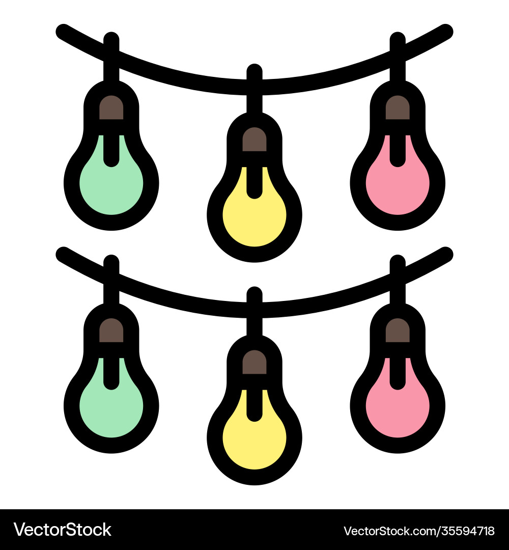 Party light bulbs icon birthday related Royalty Free Vector