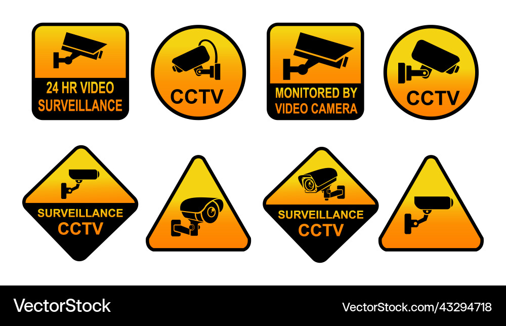 Cctv Sign Vector