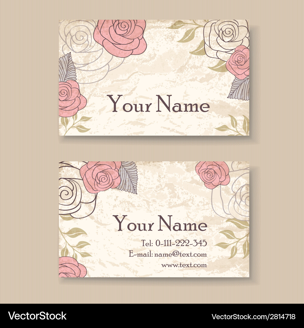 Vintage card with roses Royalty Free Vector Image