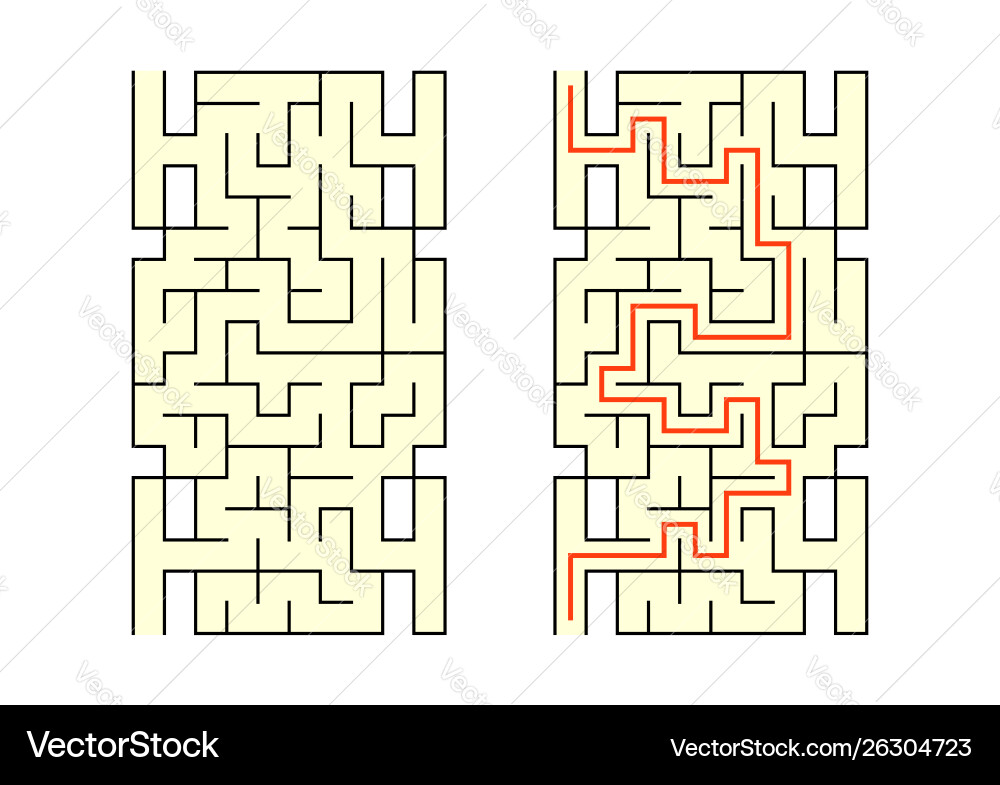 Abstract labyrinth game for kids puzzle Royalty Free Vector