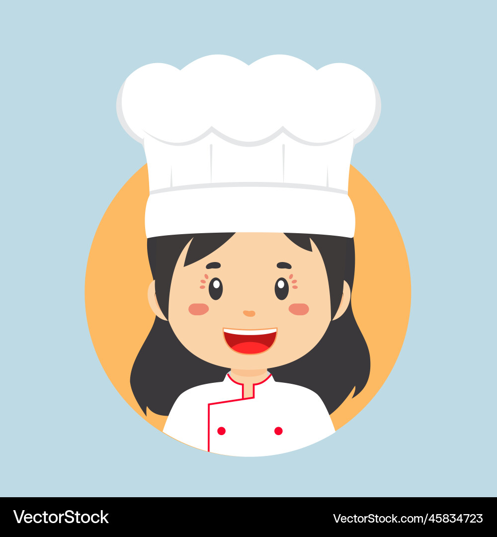 Avatar of a chef character Royalty Free Vector Image