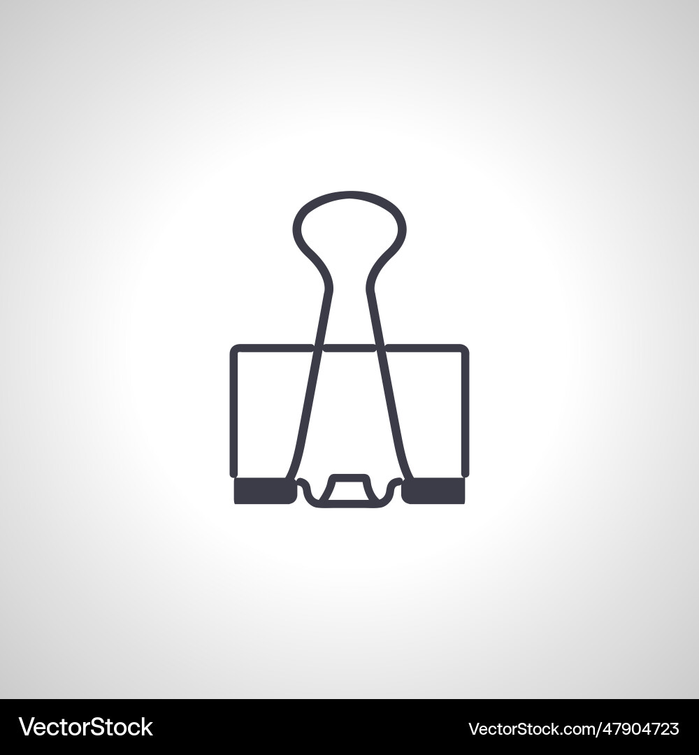 Binder clip icon binder clip icon Royalty Free Vector Image