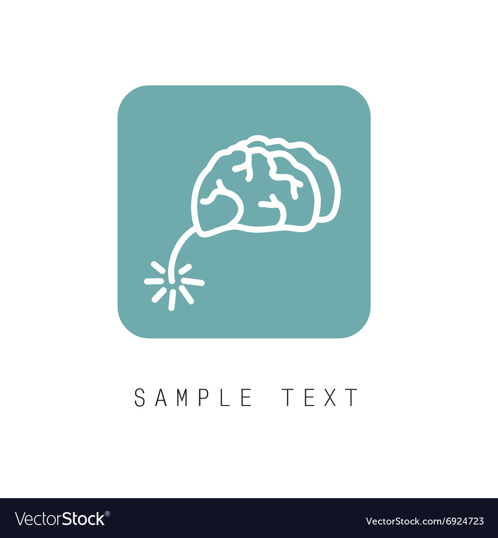 Brain flat Royalty Free Vector Image - VectorStock