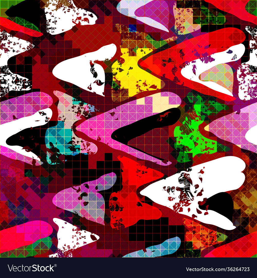 Bright abstract geometric seamless pattern Vector Image