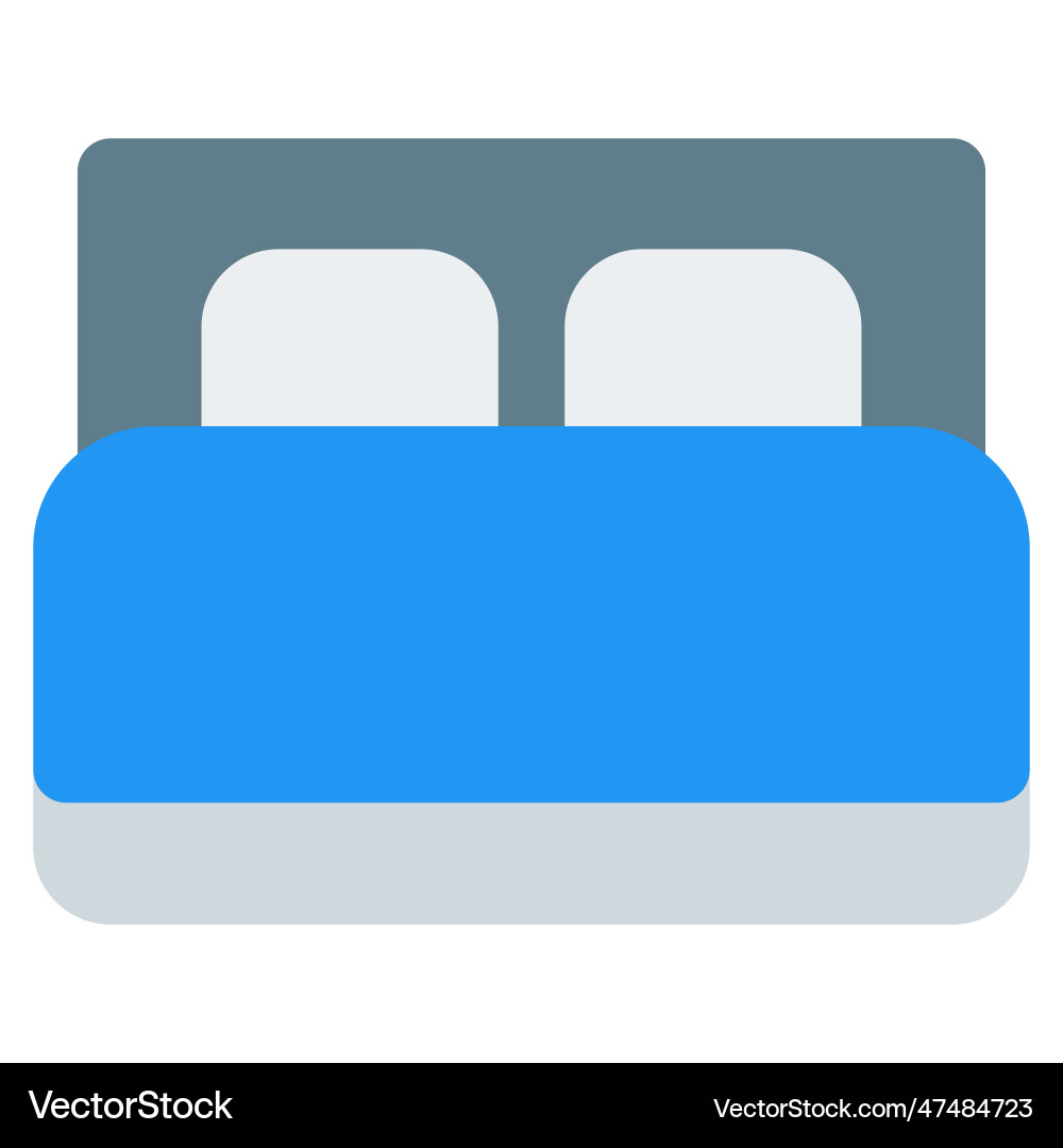 Comfortable mattress on a hardwood bed Royalty Free Vector