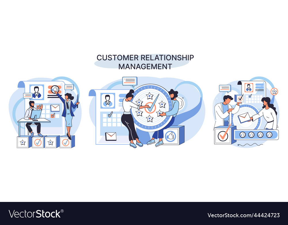 Crm Customer Relationship Management Royalty Free Vector
