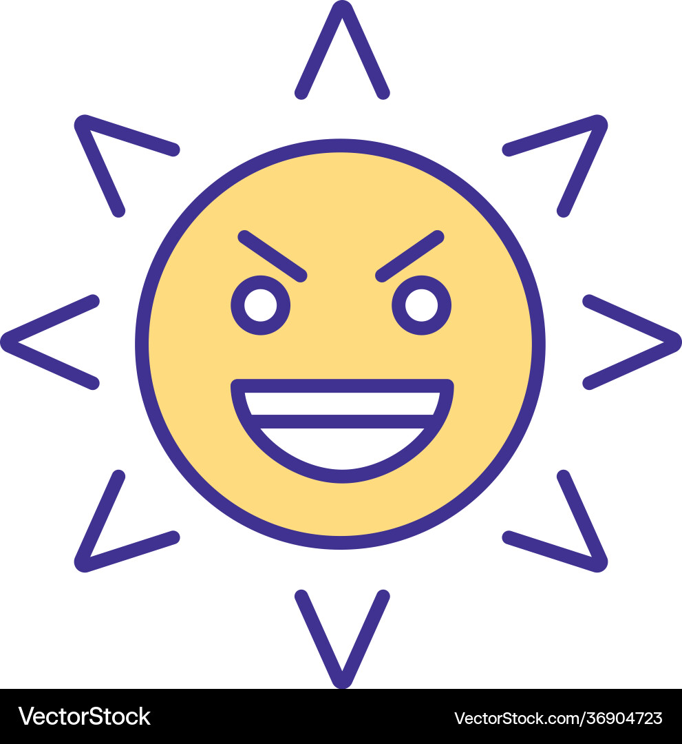 Eyes damage rgb color icon Royalty Free Vector Image