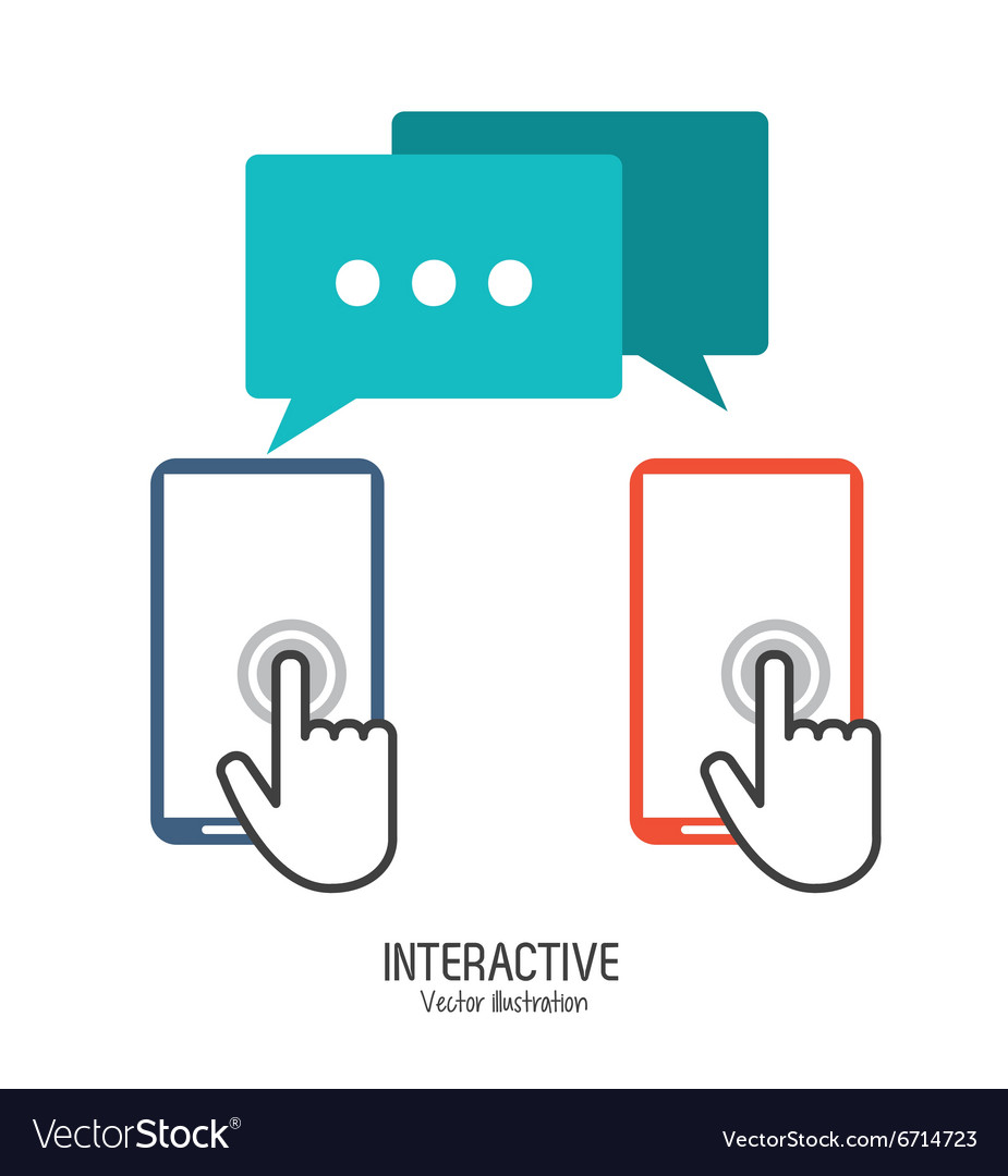 Interactive technology design Royalty Free Vector Image