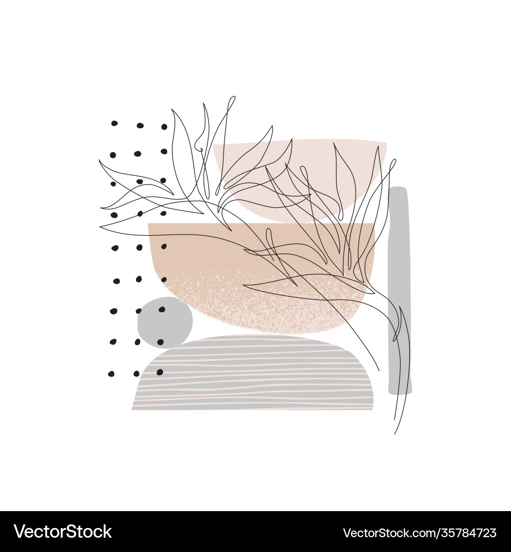 Modern geo layout abstract rounded shapes grunge Vector Image