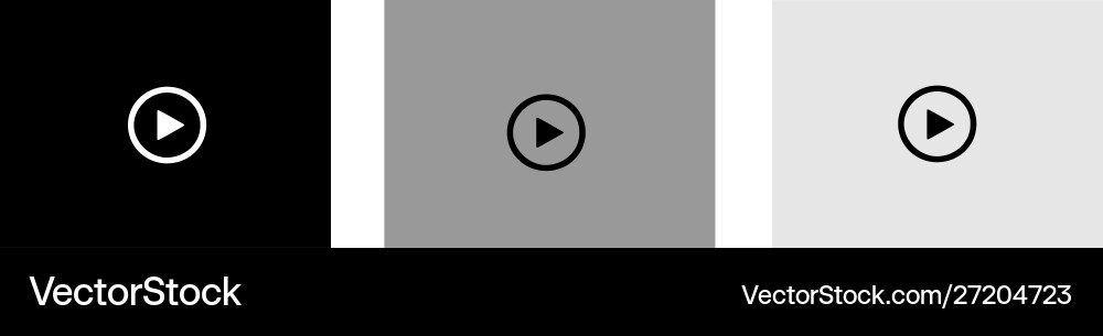 Play video icon on color background Royalty Free Vector