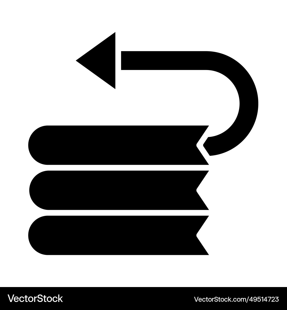 Return glyph icon for personal and commercial use Vector Image