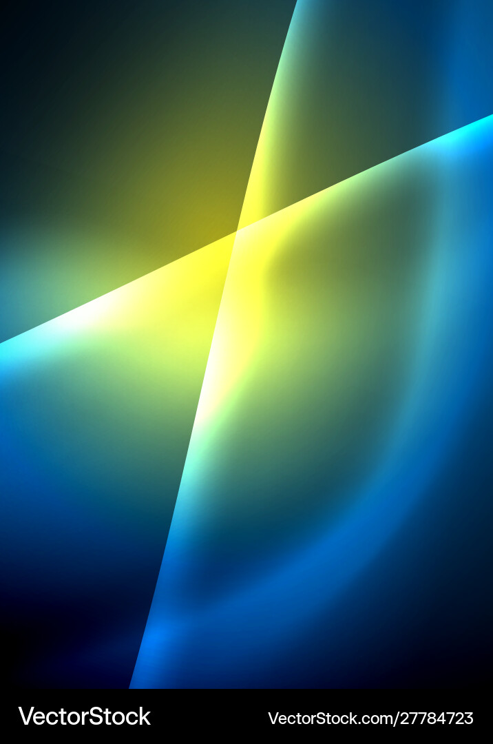 Shiny color bright neon abstract wave template Vector Image