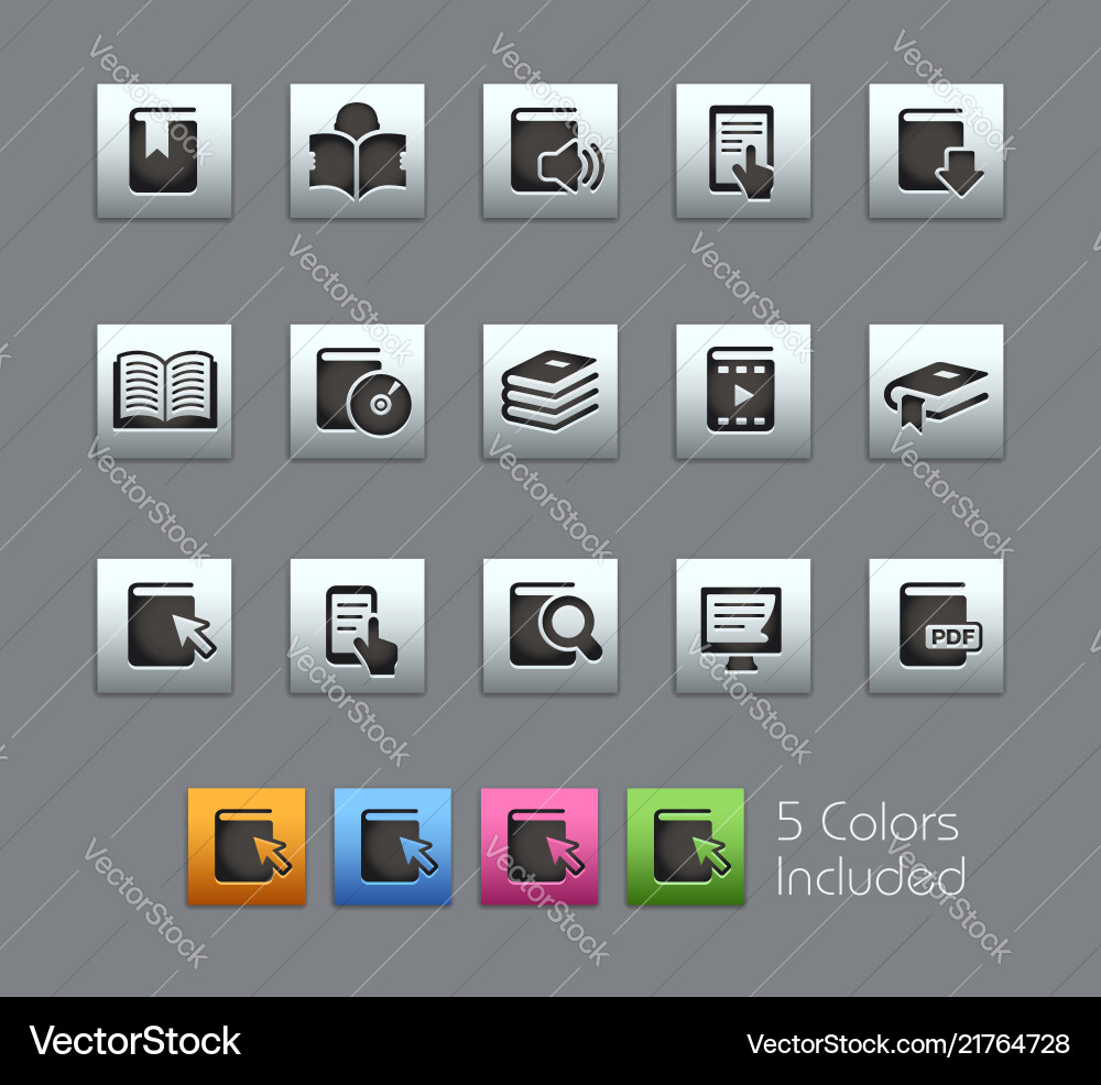 Book icons - satinbox series Royalty Free Vector Image