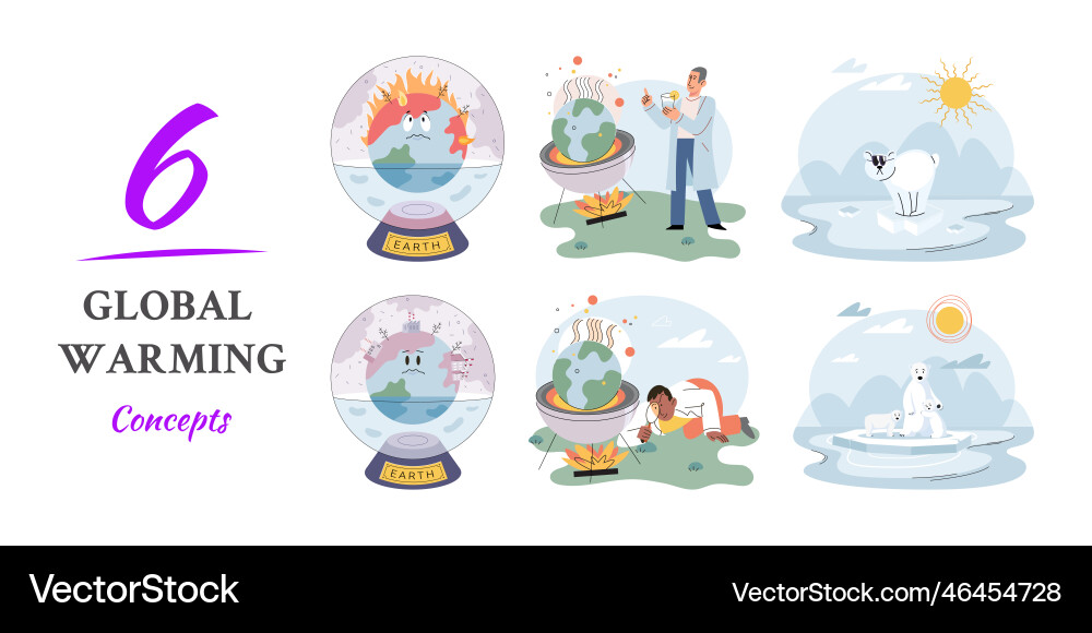 Climate change weather global greenhouse warming Vector Image