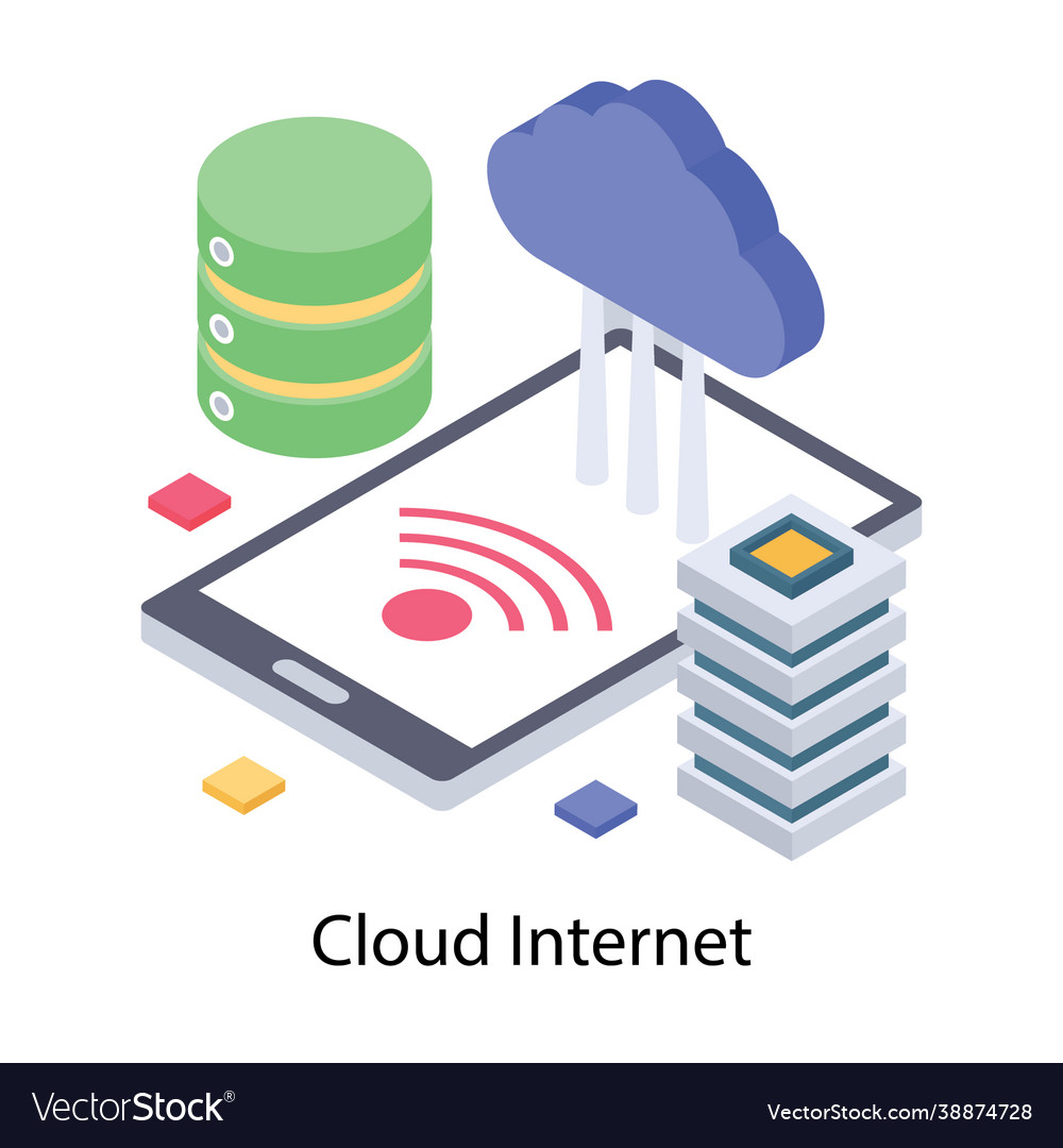Cloud internet Royalty Free Vector Image - VectorStock