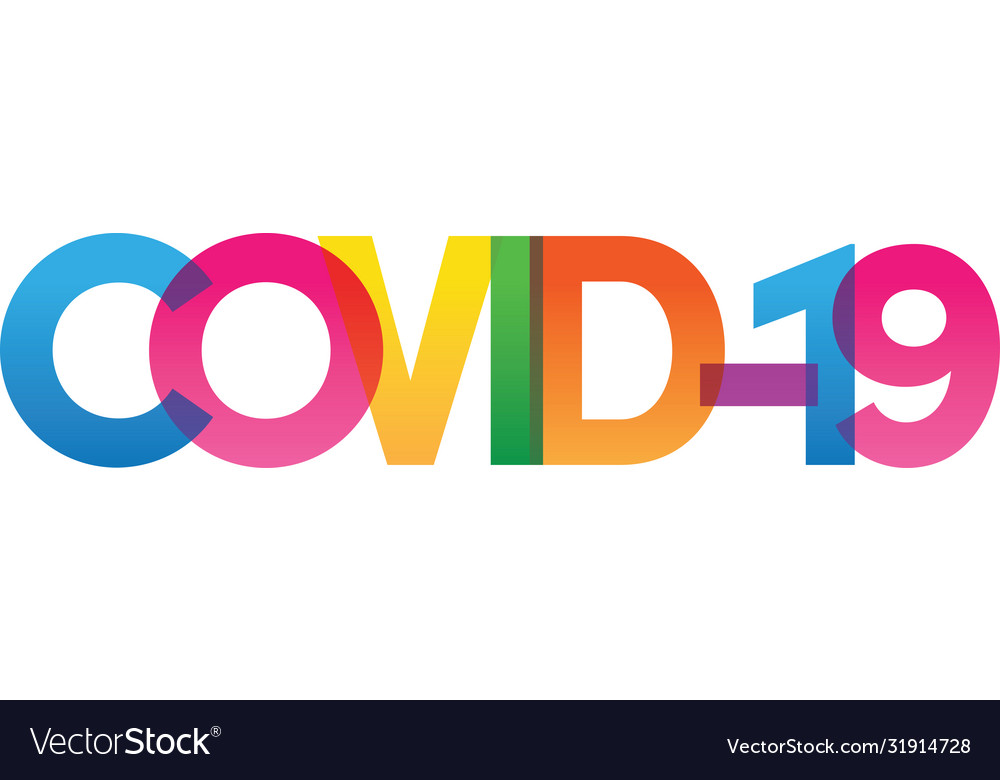 Colored rainbow text Royalty Free Vector Image