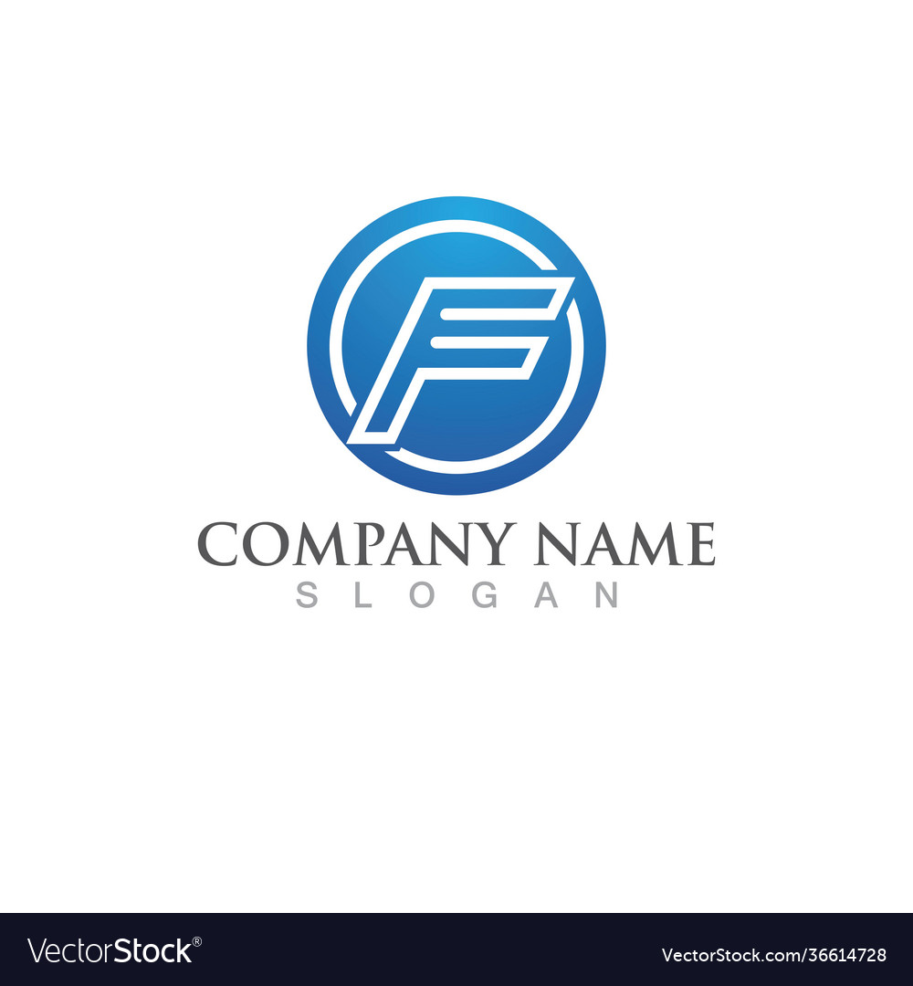 F letter icon Royalty Free Vector Image - VectorStock