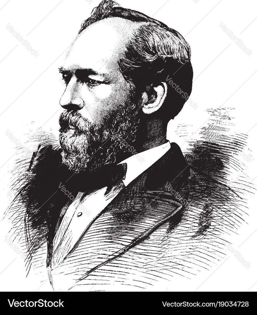 General james a garfield vintage Royalty Free Vector Image
