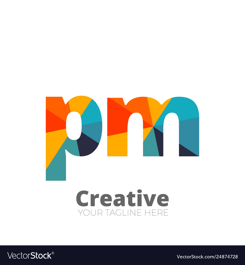 Initial letter rounded design logo - elements Vector Image