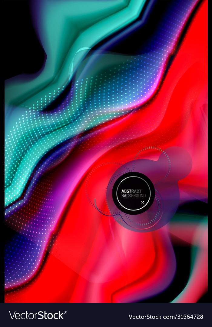 Liquid gradients abstract background color wave Vector Image