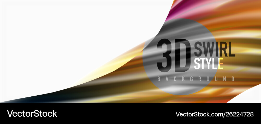 Modern liquid color flow on white - colorful flow Vector Image