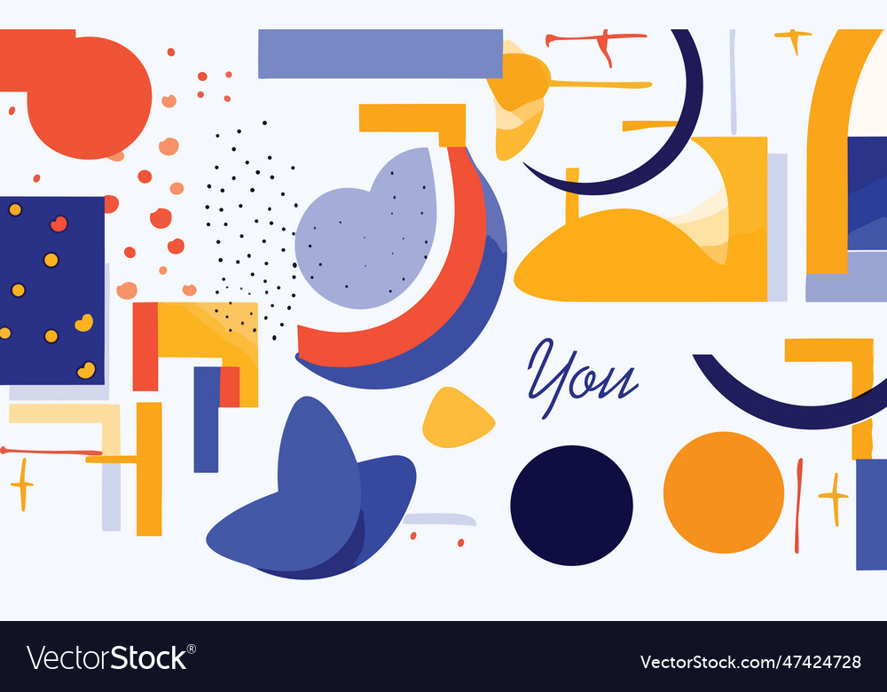 Pattern with abstract shapes Royalty Free Vector Image