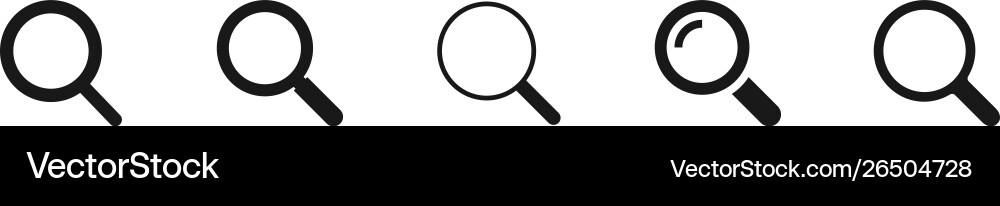 Search icons isolated on white background Vector Image