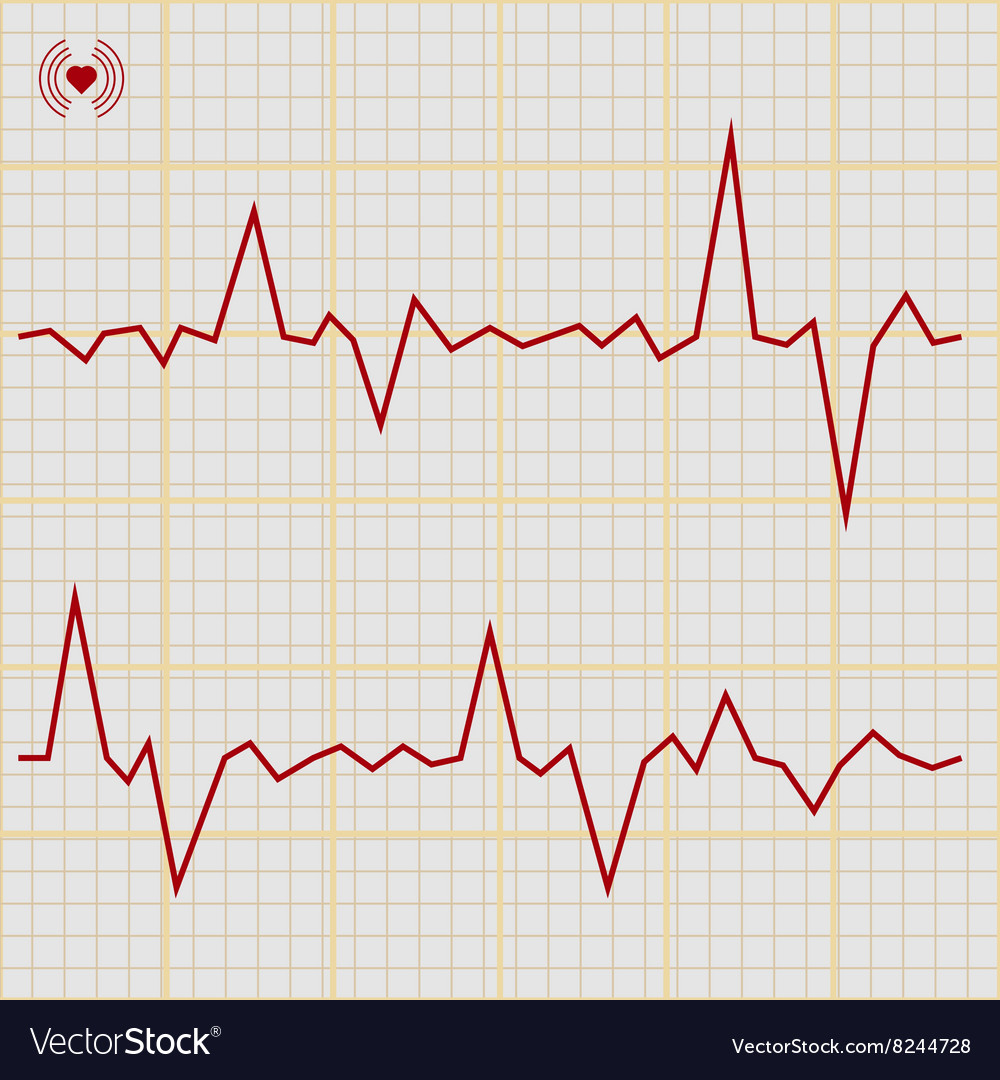 Set various cardiogram design elements Royalty Free Vector