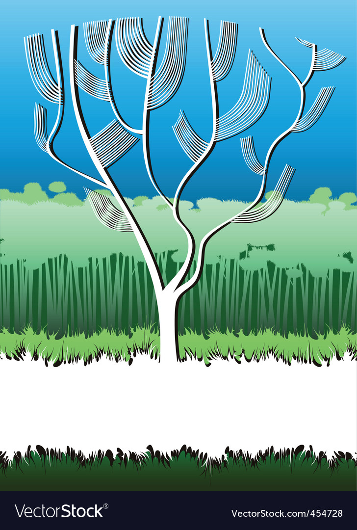 White tree Royalty Free Vector Image - VectorStock