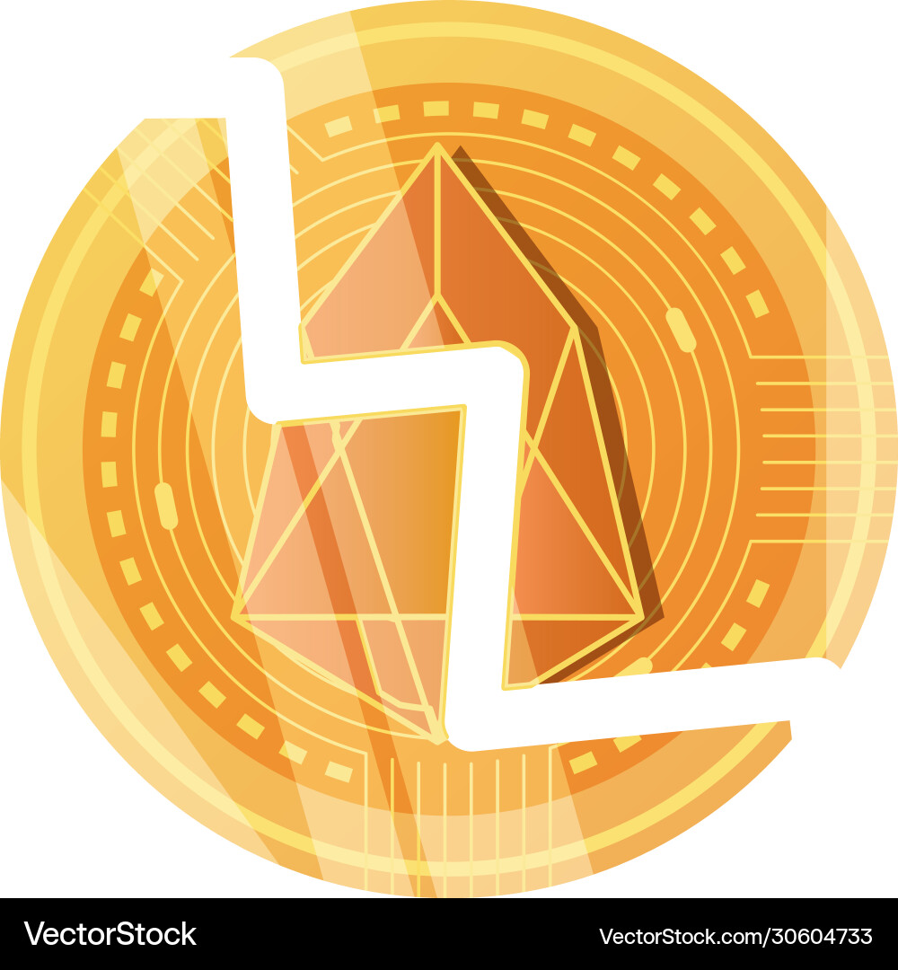 Broken ethereum coin icon detailed style Vector Image