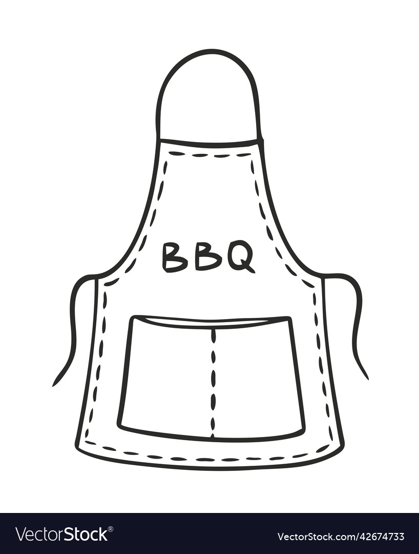 Chefs apron with the inscription barbecue Vector Image