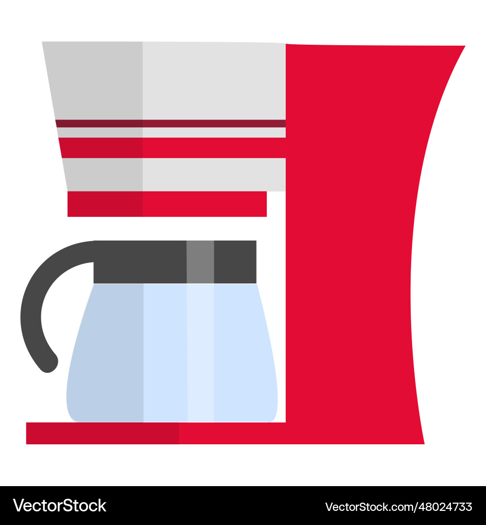 Coffee maker flat Royalty Free Vector Image - VectorStock