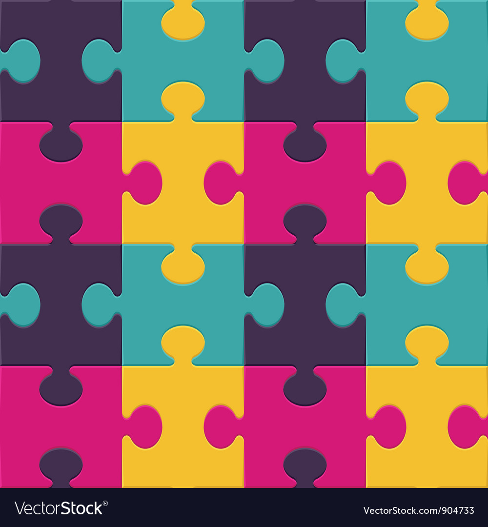 Colorful puzzle seamless background pattern Vector Image Colorful puzzle seamless background pattern Vector Image