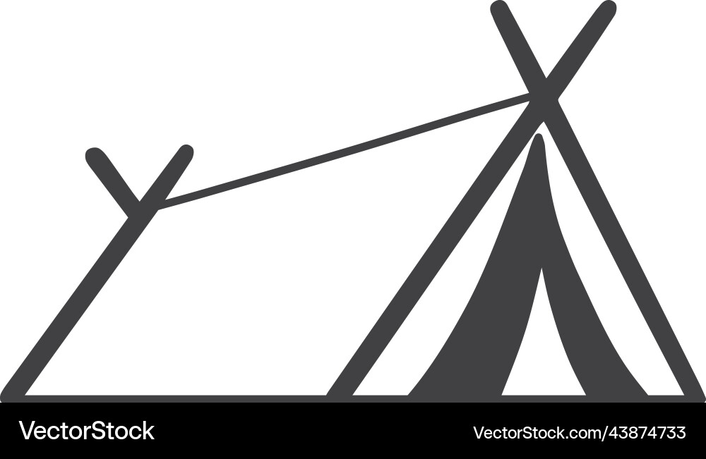 Hand drawn tents and camps Royalty Free Vector Image
