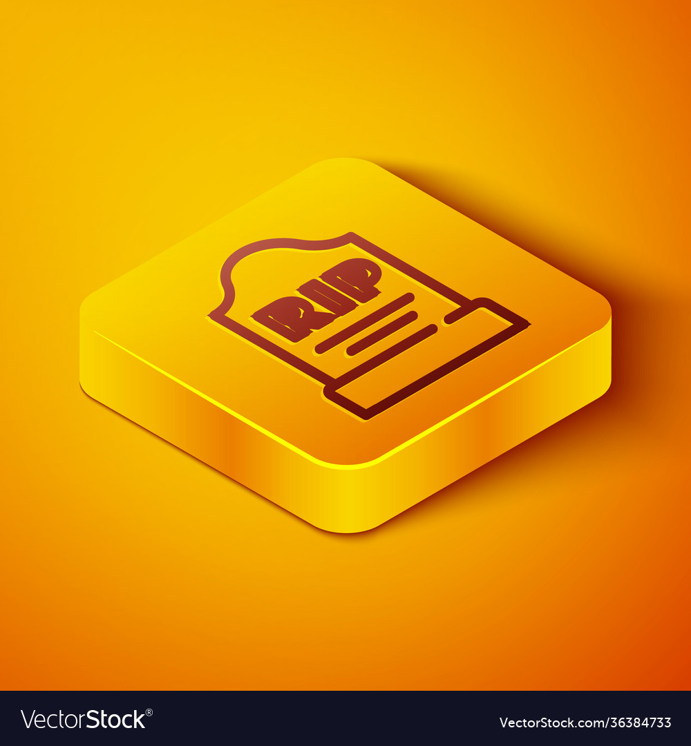Isometric line tombstone with rip written Vector Image Isometric line tombstone with rip written Vector Image