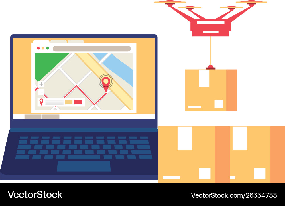 Logistic and delivery shipping cartoon Royalty Free Vector
