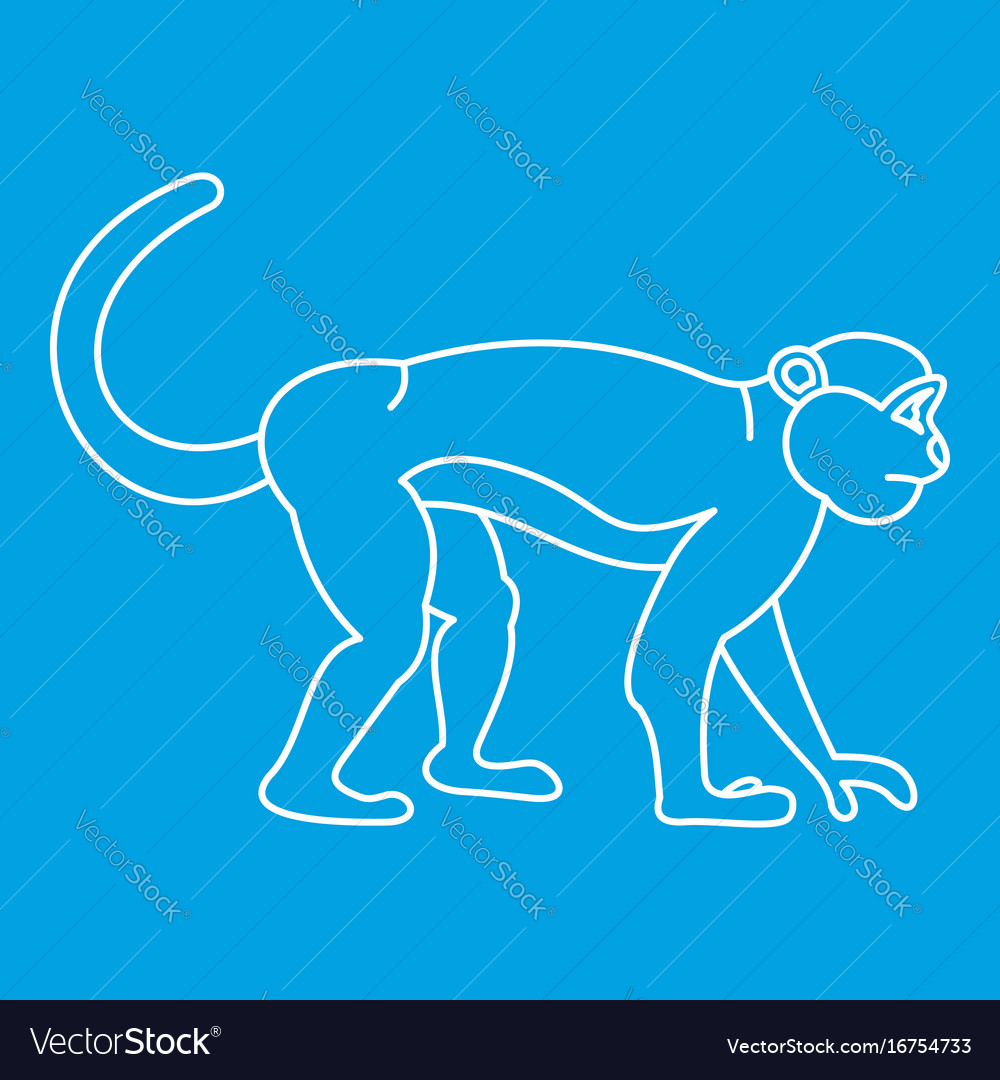 Mandrill monkey icon outline style Royalty Free Vector Image