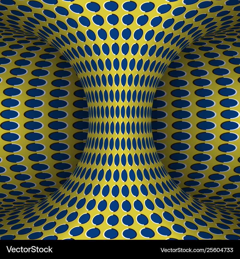 Moving polka dots hyperboloid optical Royalty Free Vector